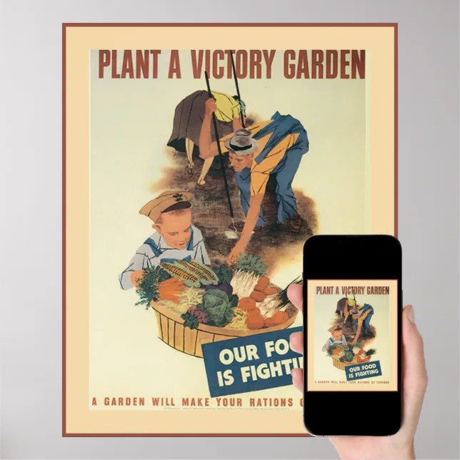 Vintage Victory Garden Poster | Zazzle