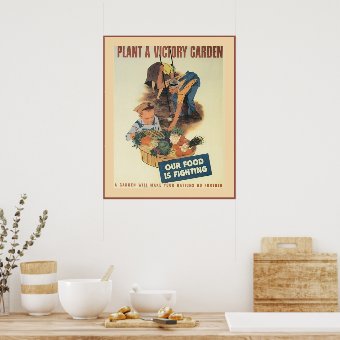 Vintage Victory Garden Poster | Zazzle