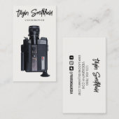 Vintage Video Camera Videography Business Card | Zazzle