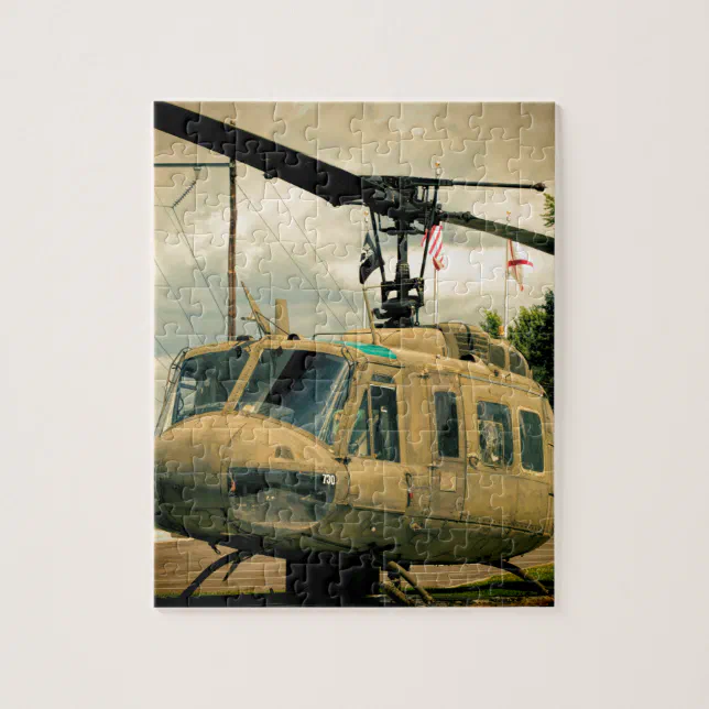 Vintage Vietnam Era Uh-1 Huey Military Helicopter Jigsaw Puzzle | Zazzle