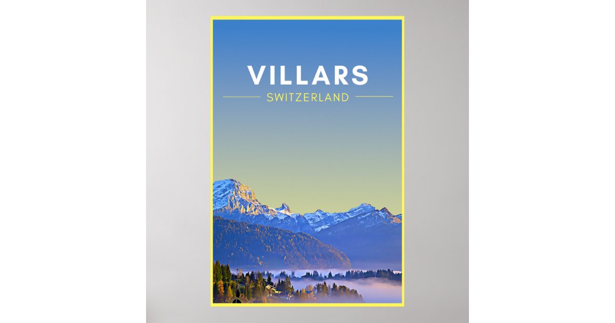 Vintage Villars Switzerland Art poster | Zazzle