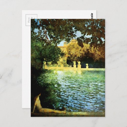 Vintage Villas & Gardens: The Pool Postcard | Zazzle