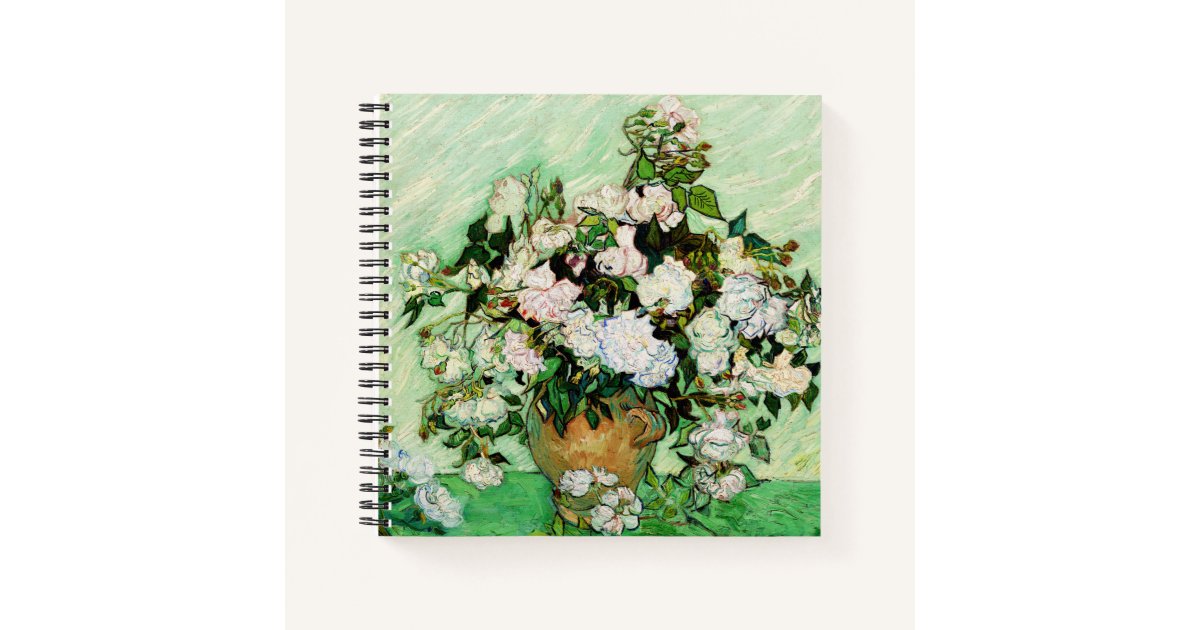 Vintage Vincent Van Gogh Roses (1890) Notebook | Zazzle