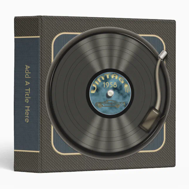 Vintage Vinyl Record 3 Ring Binder | Zazzle