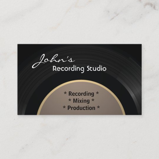 Vintage Vinyl Recording Studio Business Card | Zazzle