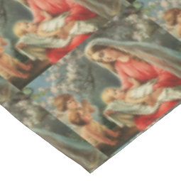 Vintage Virgin Mary & Baby Jesus Tablecloth | Zazzle