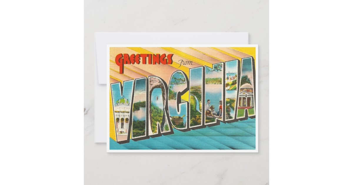Vintage Virginia Card | Zazzle