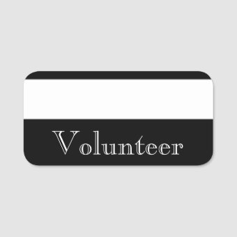 Vintage "Volunteer" Name Tag | Zazzle