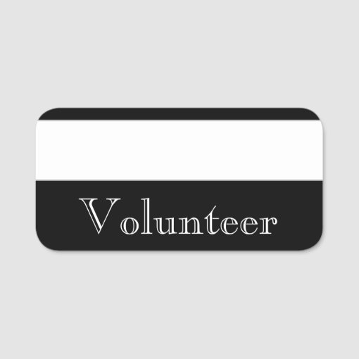 Vintage "Volunteer" Name Tag | Zazzle