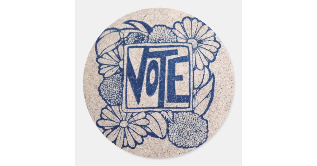 Vintage VOTE Classic Round Sticker | Zazzle