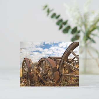 Vintage Wagon Wheels Postcard | Zazzle