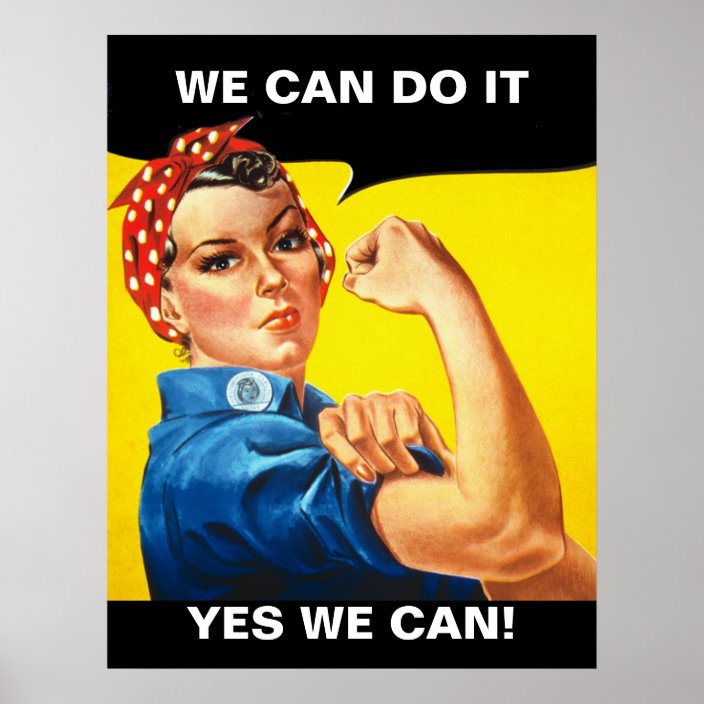 Vintage War "We can do it" Motivational Poster | Zazzle.com
