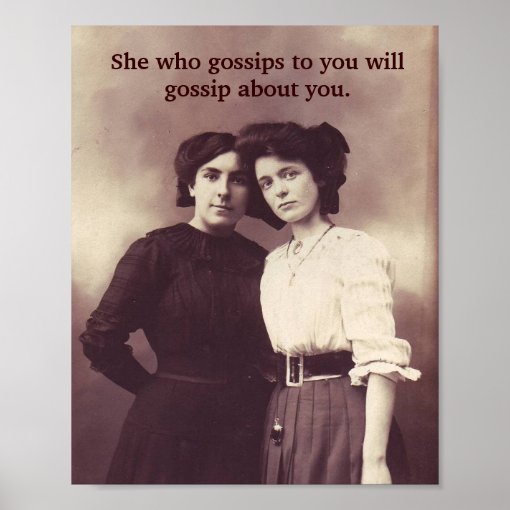 Vintage - Watch the Gossip!, Poster | Zazzle