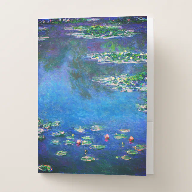 Vintage Water Lilies by Claude Monet Pocket Folder | Zazzle