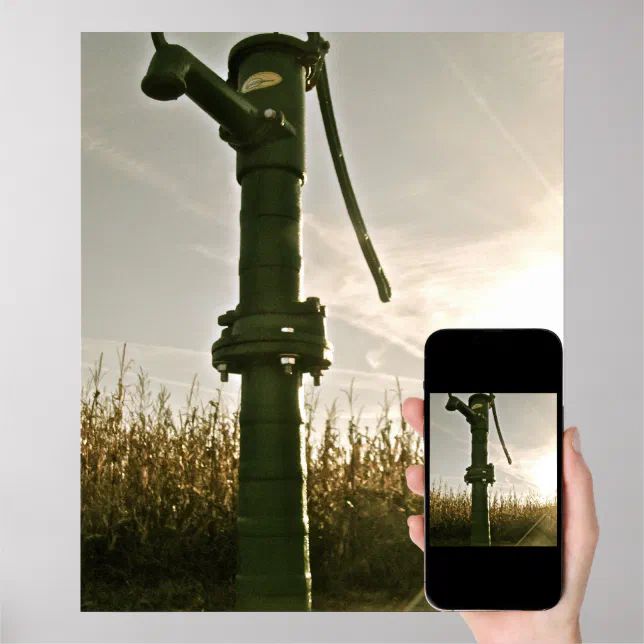 Vintage Water Pump | Poster | Zazzle