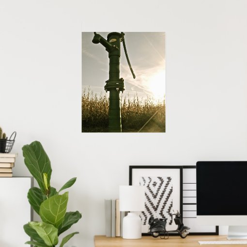 Vintage Water Pump | Poster | Zazzle