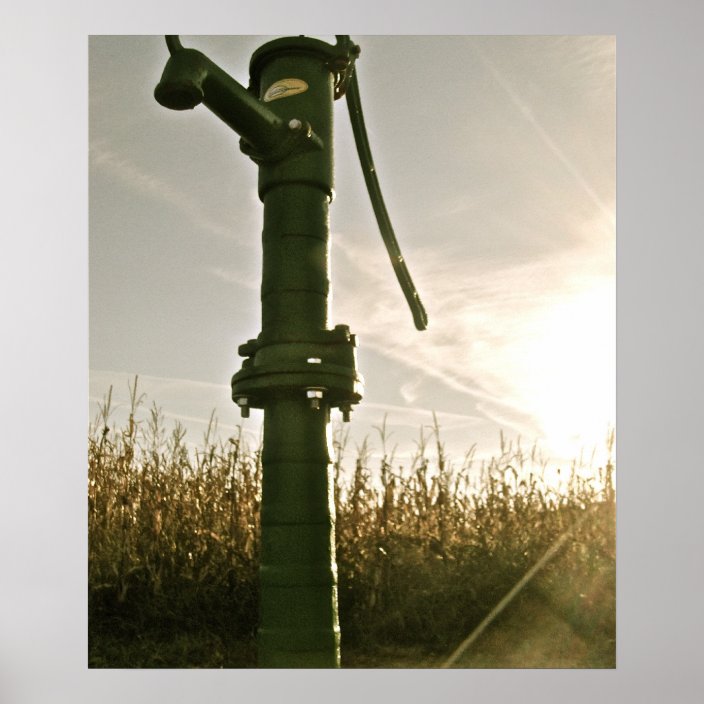 Vintage Water Pump | Poster | Zazzle.com