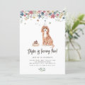 Vintage Watercolor Cavapoo Dog Birthday Party Invitation | Zazzle