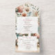 Vintage Watercolor Cottage Core Wedding All In One Invitation | Zazzle