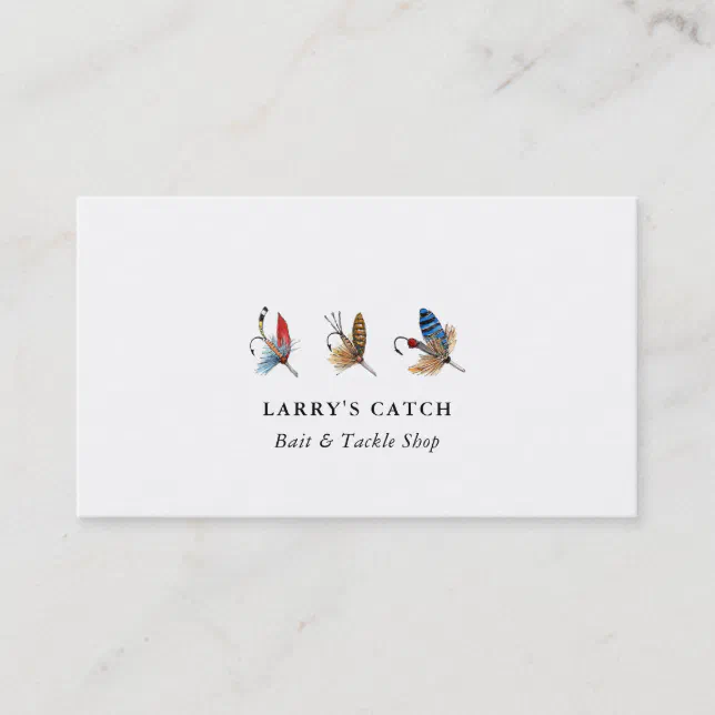 Vintage Watercolor Fishing hooks Fishing Business Card | Zazzle