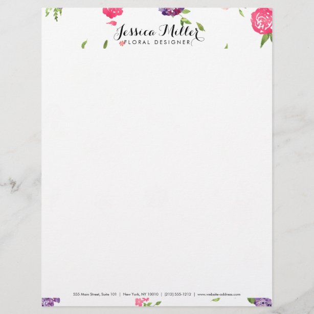 Floral Letterhead | Zazzle