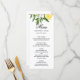 Vintage Watercolor Yellow Lemons & Leaf Frame Menu | Zazzle