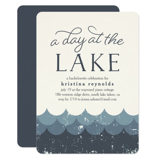 Vintage Waves | Day at the Lake Invitation | Zazzle.com