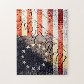 Vintage We The People Betsy Ross Flag Jigsaw Puzzle | Zazzle