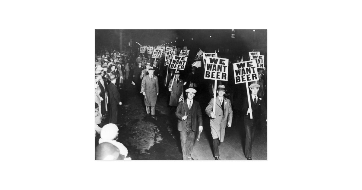 Vintage We Want Beer Prohibition Protest Postcard | Zazzle.com