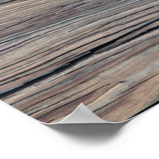 Vintage Weathered Wood Background - Old Wooden Poster | Zazzle
