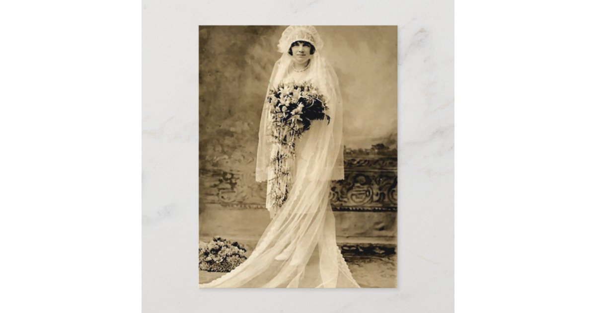 Vintage Wedding A Bride Postcard | Zazzle