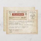 vintage wedding anniversary telegram invitation | Zazzle