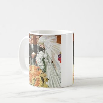 Vintage Wedding Ceremony with Bride and Groom Coffee Mug | Zazzle