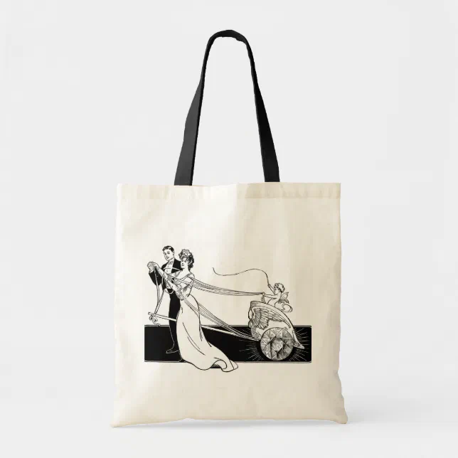 Vintage Wedding Couple Tote Bag | Zazzle