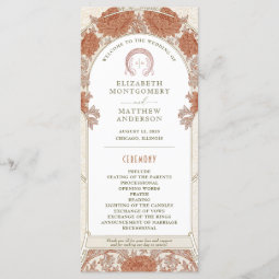 Vintage Wedding Program Art Nouveau by Mucha | Zazzle