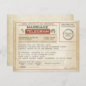 vintage WEDDING telegrams Invitation | Zazzle