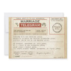 vintage WEDDING telegrams Invitation | Zazzle