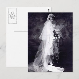 Vintage Wedding the Bride Postcard | Zazzle