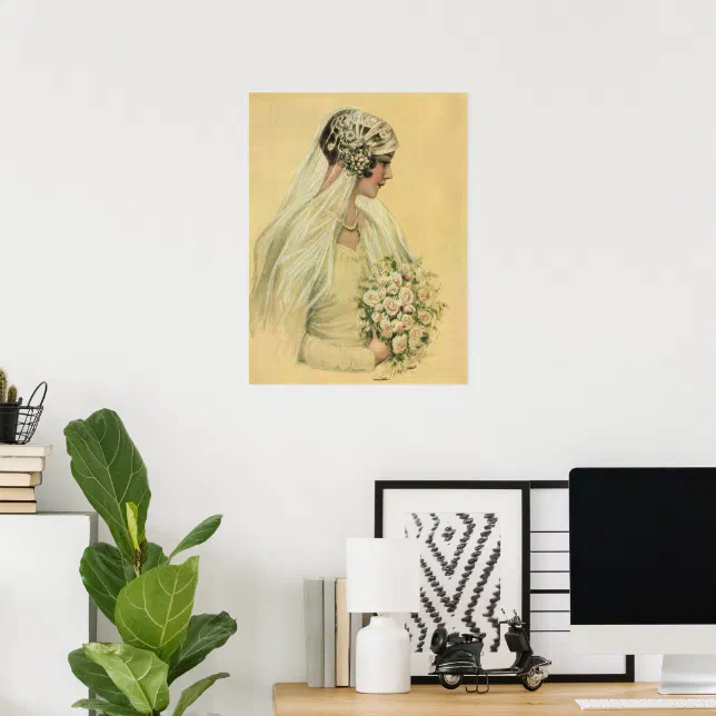 Vintage Wedding, Victorian Bride Bridal Portrait Poster | Zazzle