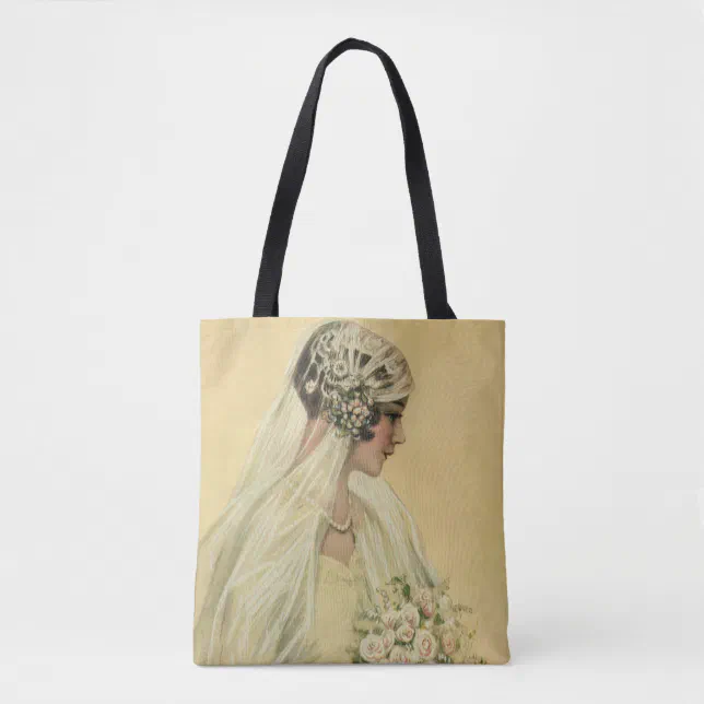 Vintage Wedding, Victorian Bride Bridal Portrait Tote Bag | Zazzle