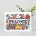 Vintage WELCOME Flowers Housewarming Party Invitation | Zazzle