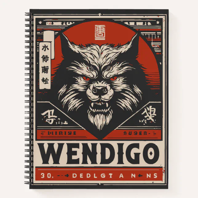 Vintage Wendigo Legend | Native Cryptid Art Notebook | Zazzle