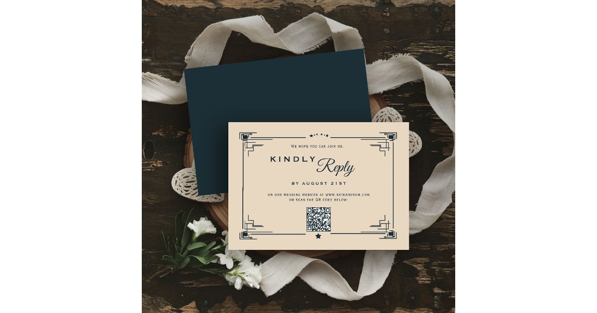 Vintage Western Cowboy Country QR Wedding Response | Zazzle