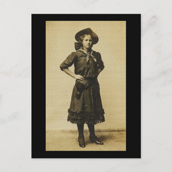 Vintage Western Cowgirl photo Postcard | Zazzle.com