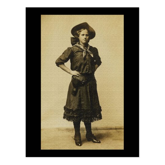 Vintage Western Cowgirl photo Postcard | Zazzle.com