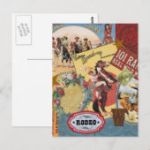 Vintage Western cowgirl postcard | Zazzle