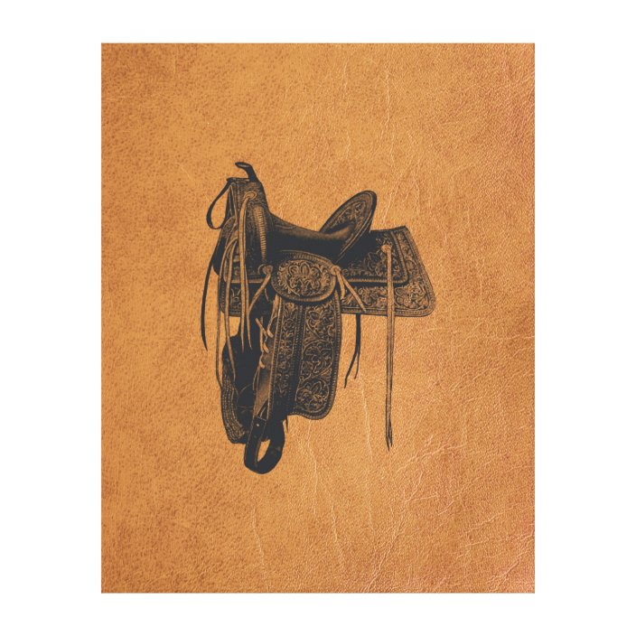 Vintage Western Horse Saddle Canvas Print | Zazzle.com