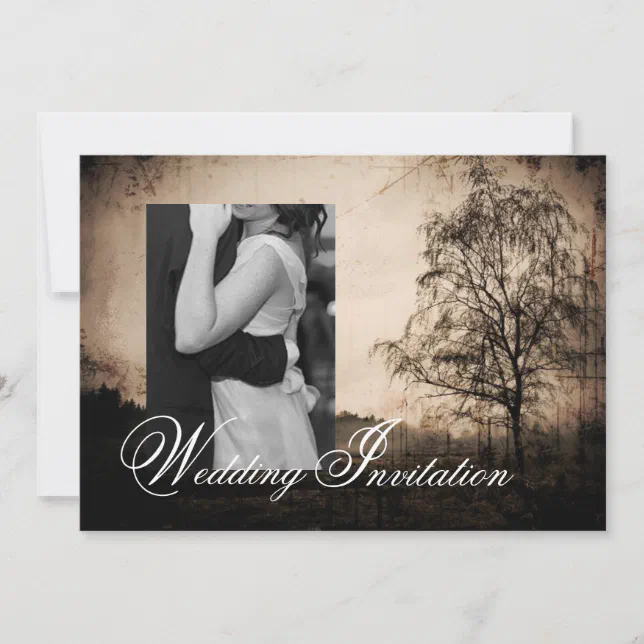 Vintage Western Rustic Country Wedding Invitation | Zazzle