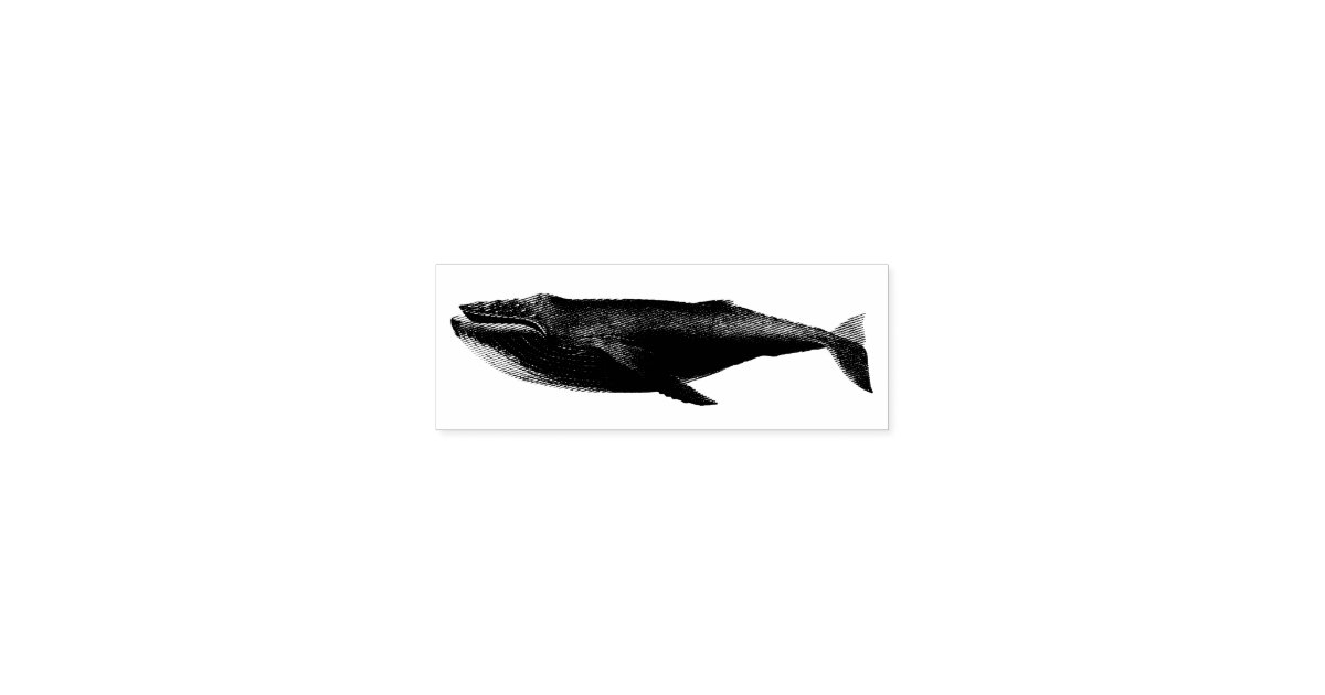 VINTAGE WHALE RUBBER STAMP | Zazzle