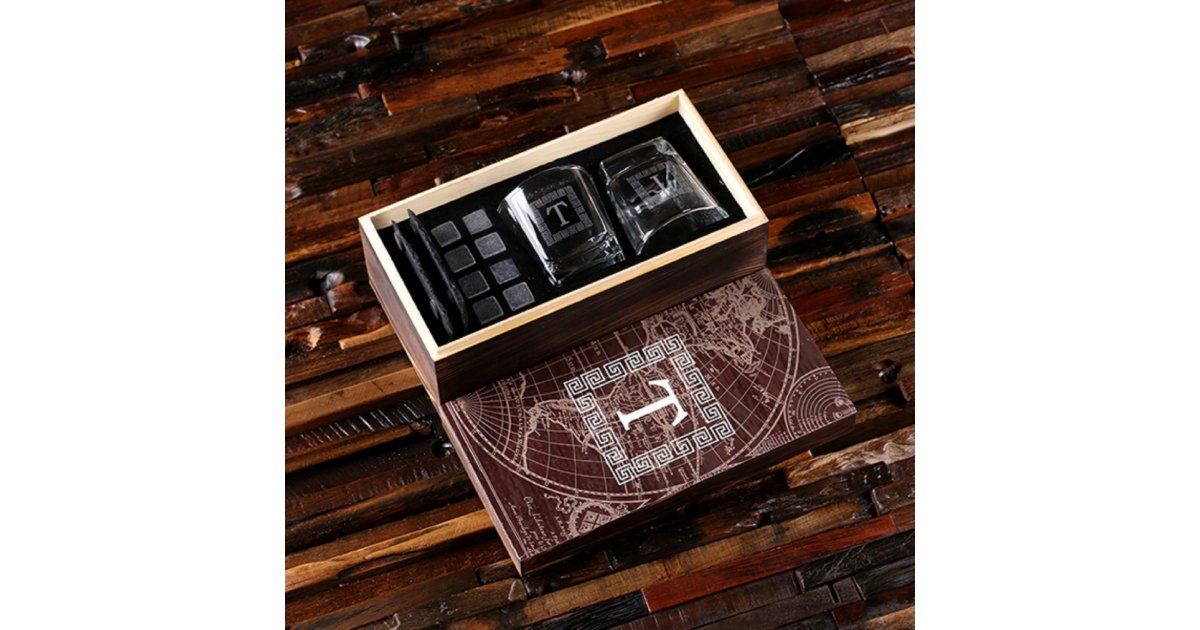 Vintage Whiskey Set: Stones, Coasters & Glasses | Zazzle